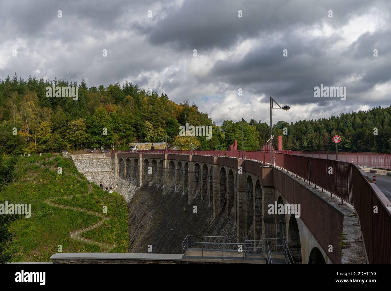 Lake Robertville near the belgium castle Reinhardstein Stock Photo - Alamy