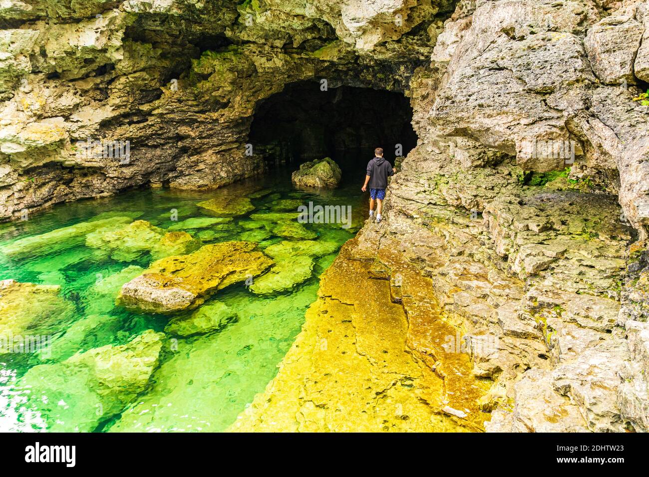 The Grotto Caves Bruce Peninsula National Park Tobermory Ontario Canada ...