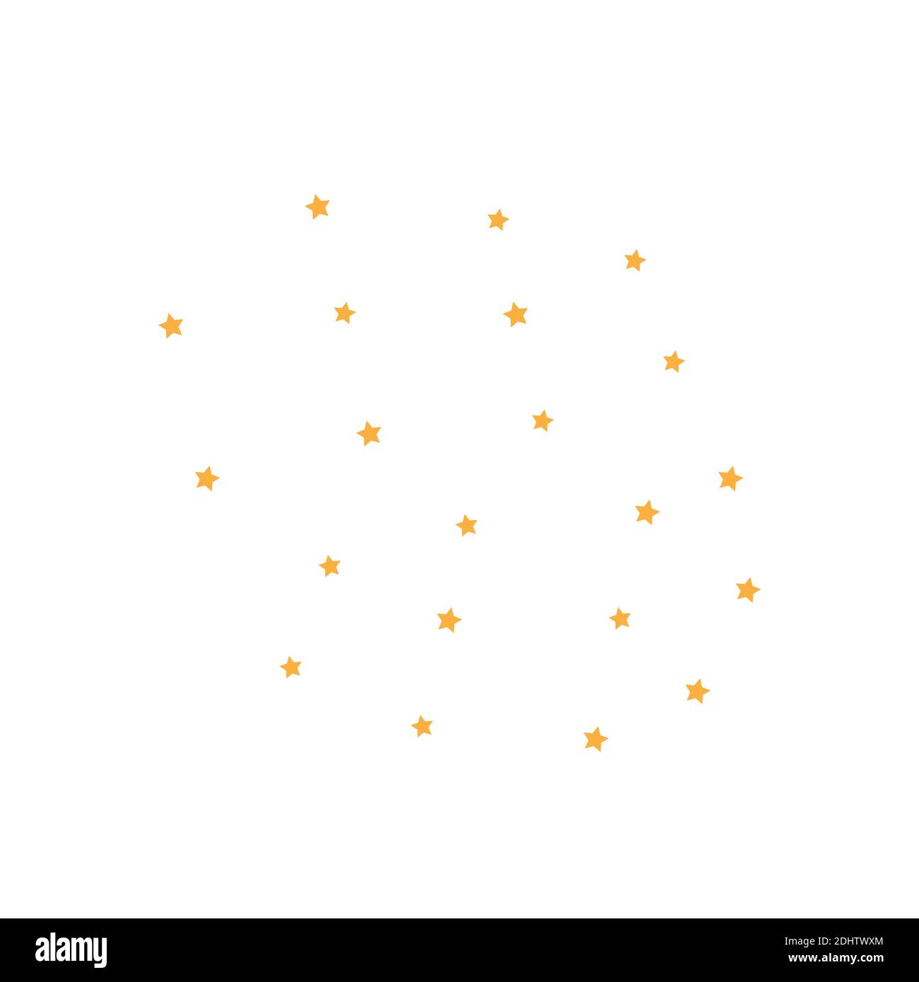 Stars shaped curve design on white background. Set of vector winter ...