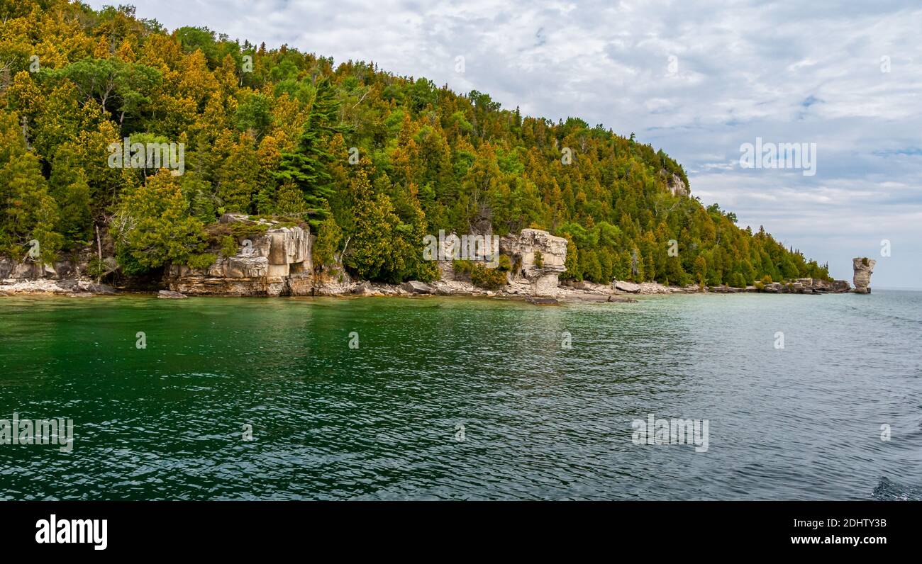 Flower Pot Island Fathon Five National Park Tobermory Ontario Canada in ...