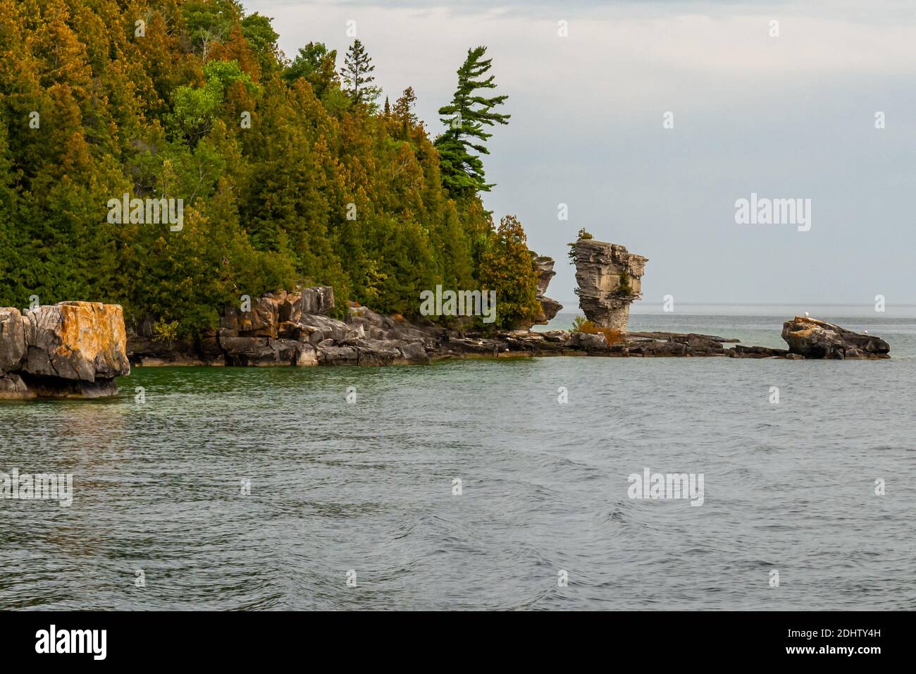 Flower Pot Island Fathon Five National Park Tobermory Ontario Canada in ...