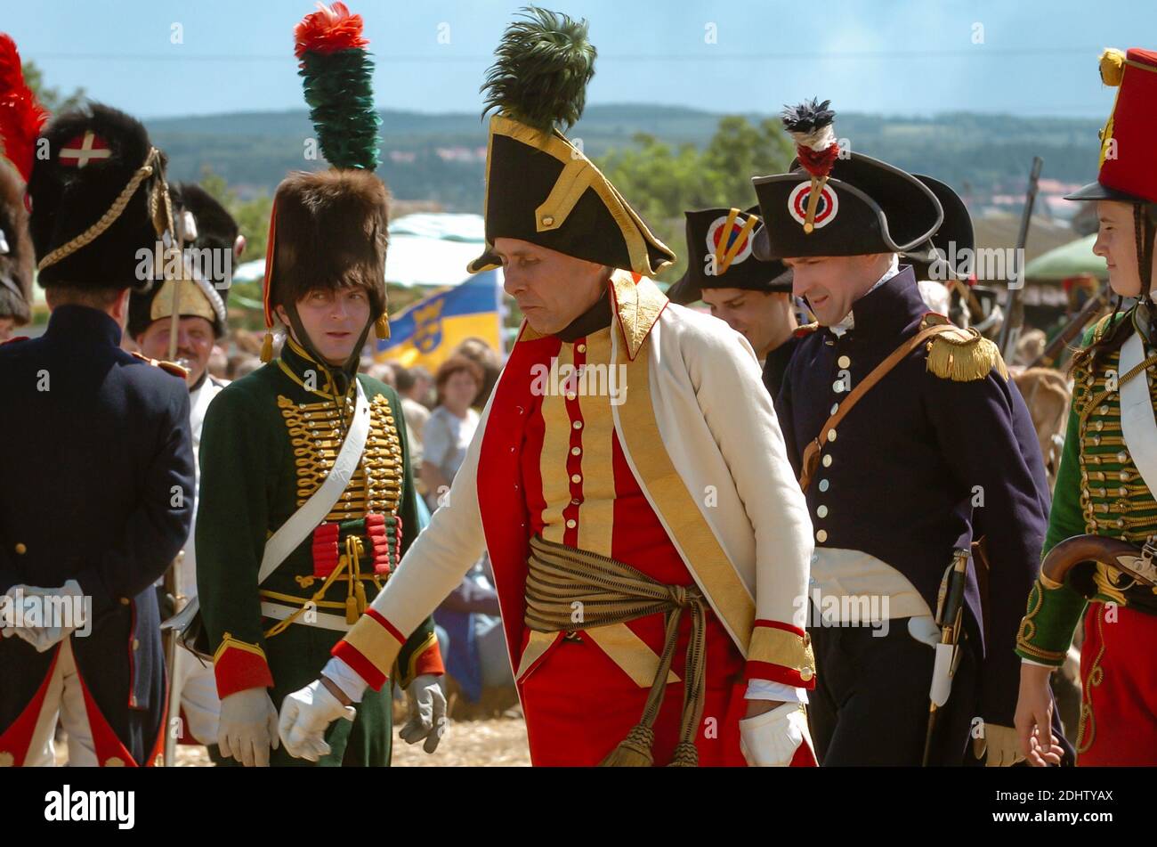 schoengrabern, austria, 06 aug 2005, historic show of the napoleon ...