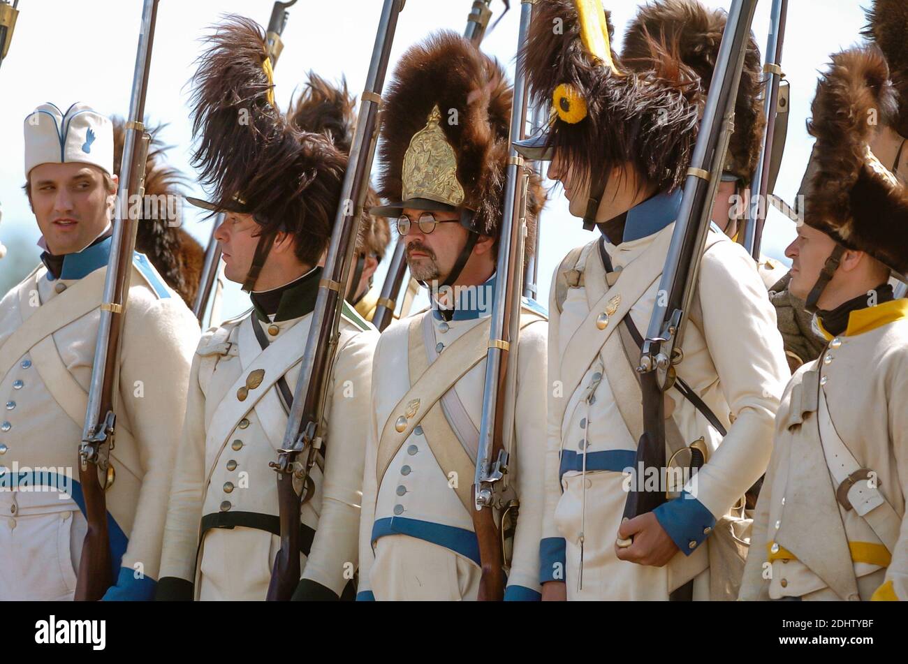 schoengrabern, austria, 06 aug 2005, historic show of the napoleon ...