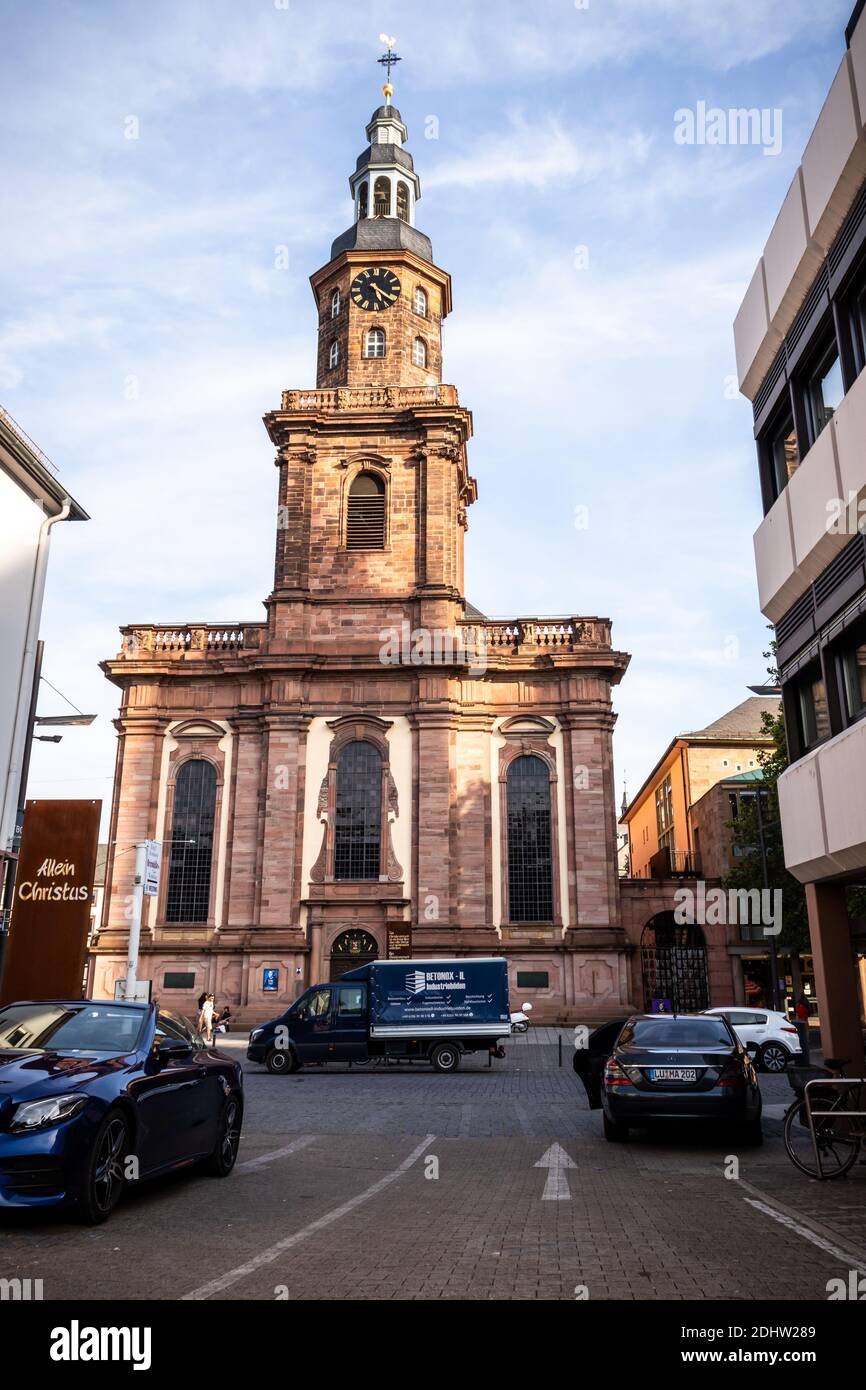 Front of Holy Trinity Church in Worms, Germany on a summer day with ...