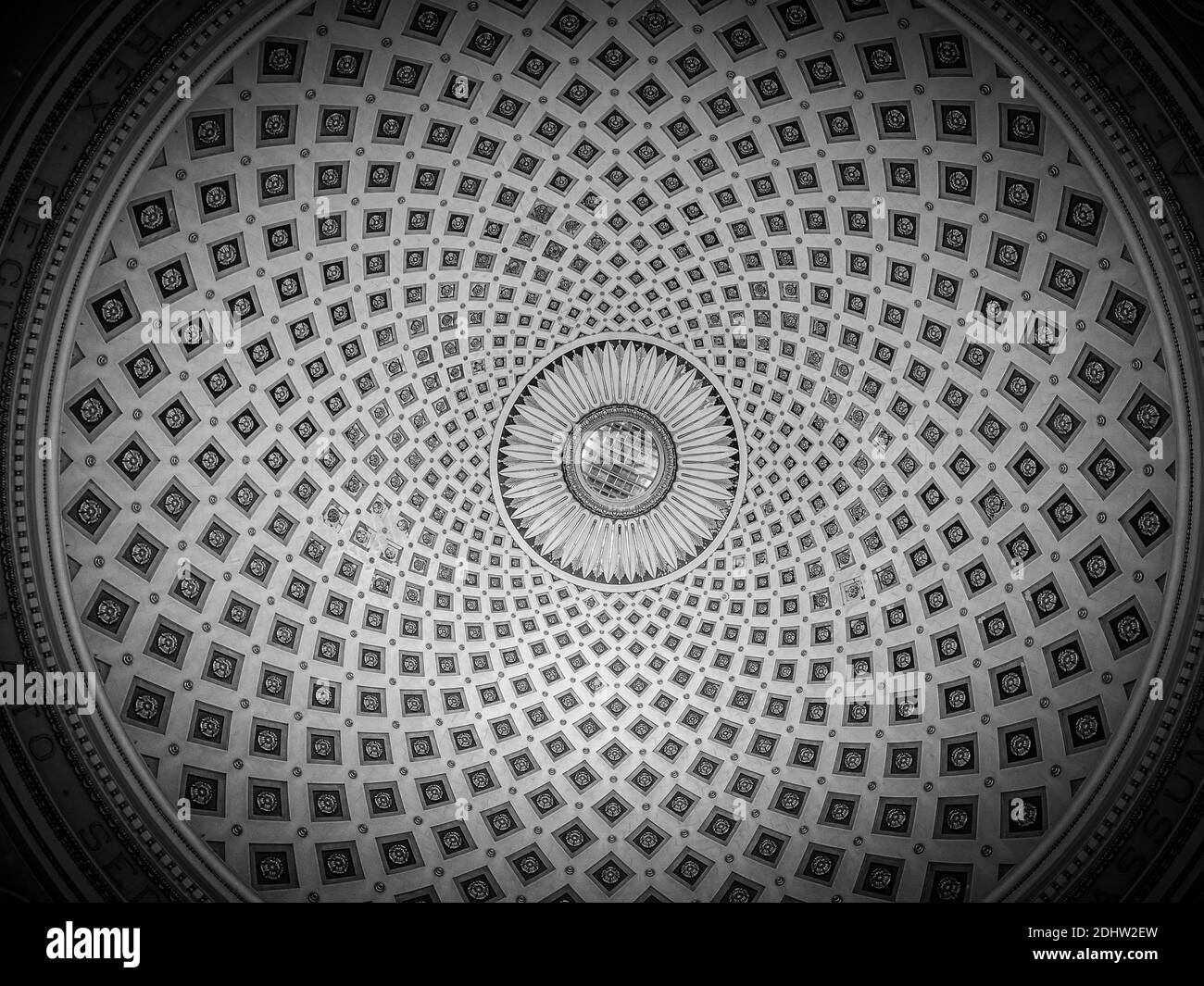 The dome of Mosta Rotunda - famous cathedral on the Island of Malta ...