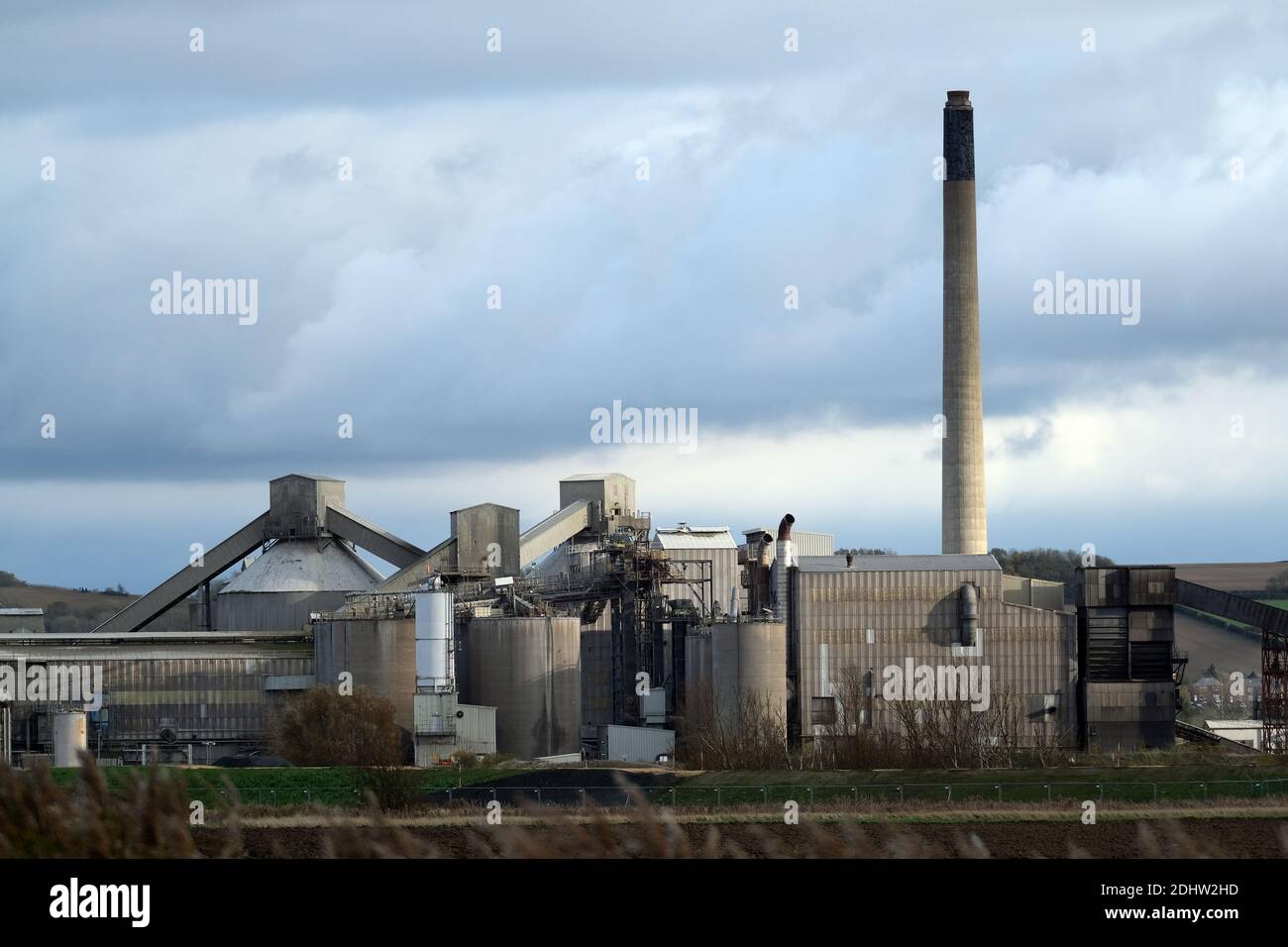 Cenent factory on south bank of River Humber, UK. Currently mothballed ...