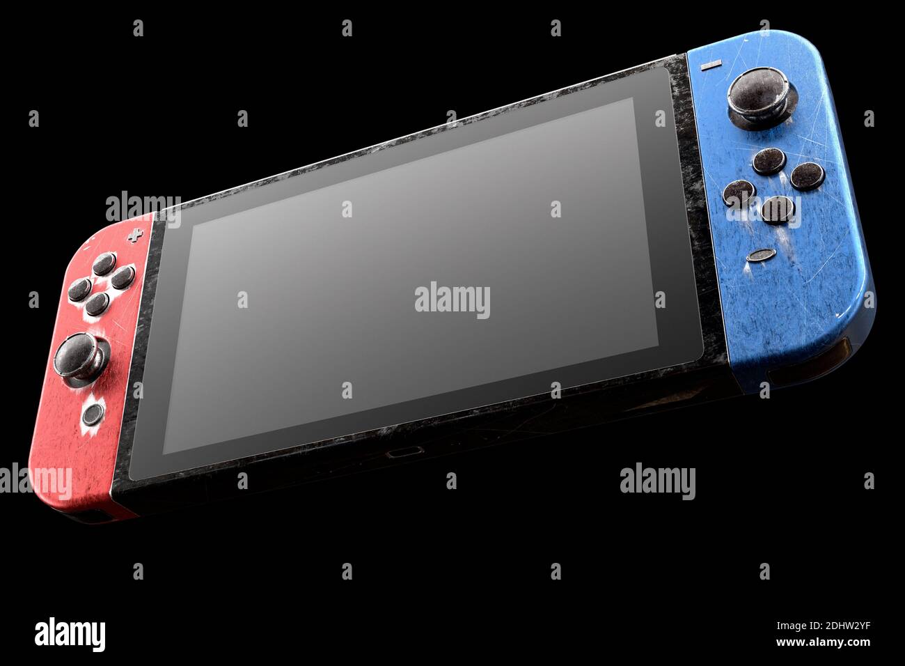 Conceptual used video game controllers attached to touch screen with ...