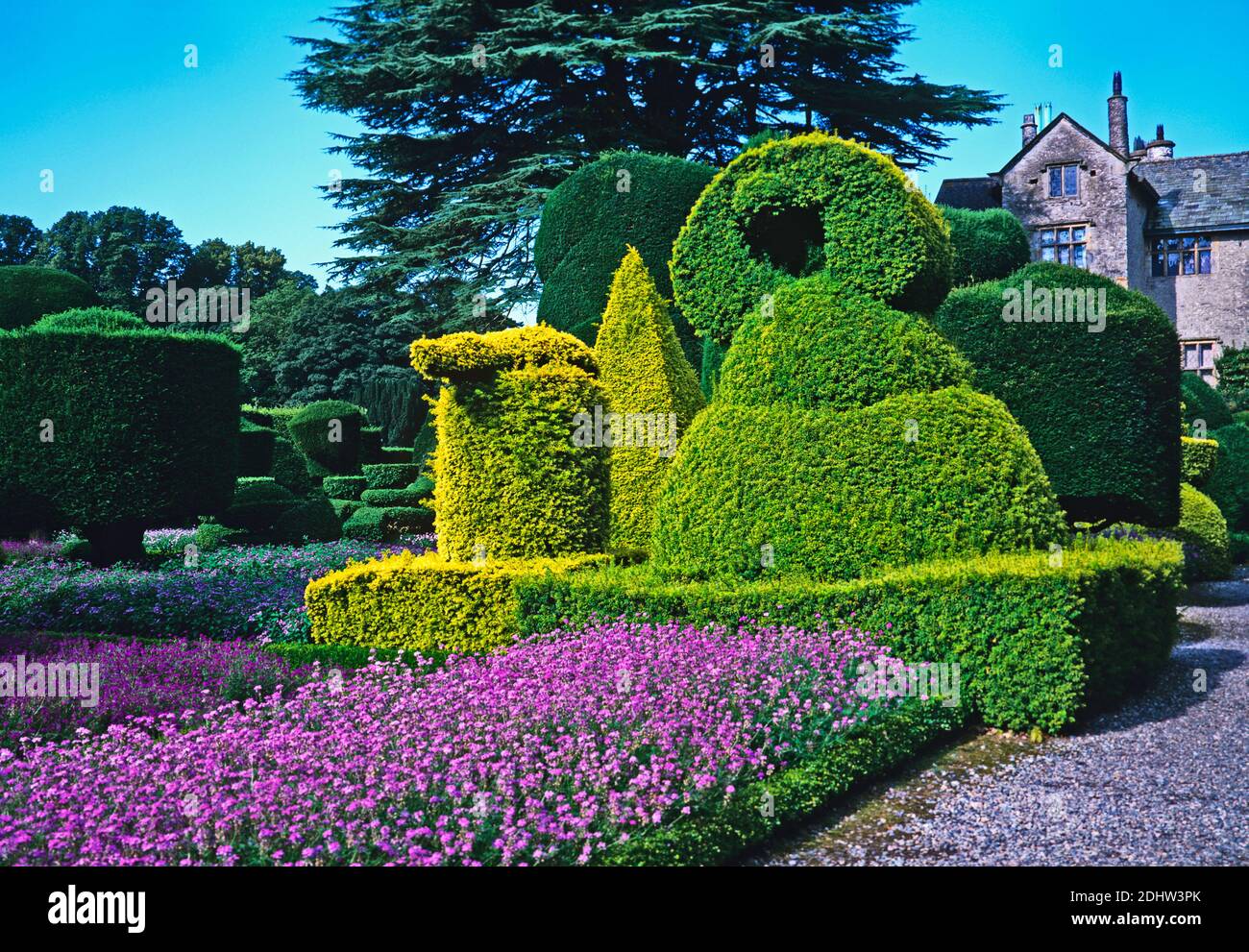 Impressive Topiary Garden in the Lake District Cumbria Stock Photo - Alamy