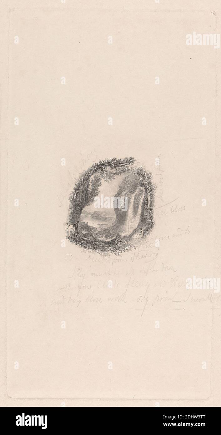 Gertrude of Wyoming - the Waterfall, Edward Goodall, 1795–1870, British ...