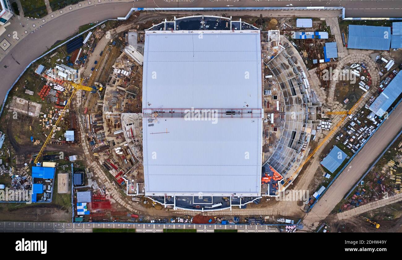 top view of the construction of a sports complex Stock Photo - Alamy