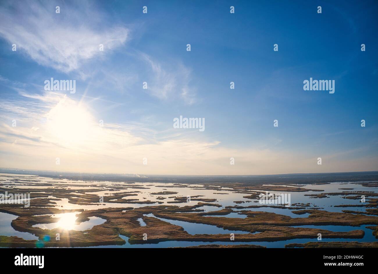 Irresistible floods on the Samara River on the Dnieper in Ukraine in ...