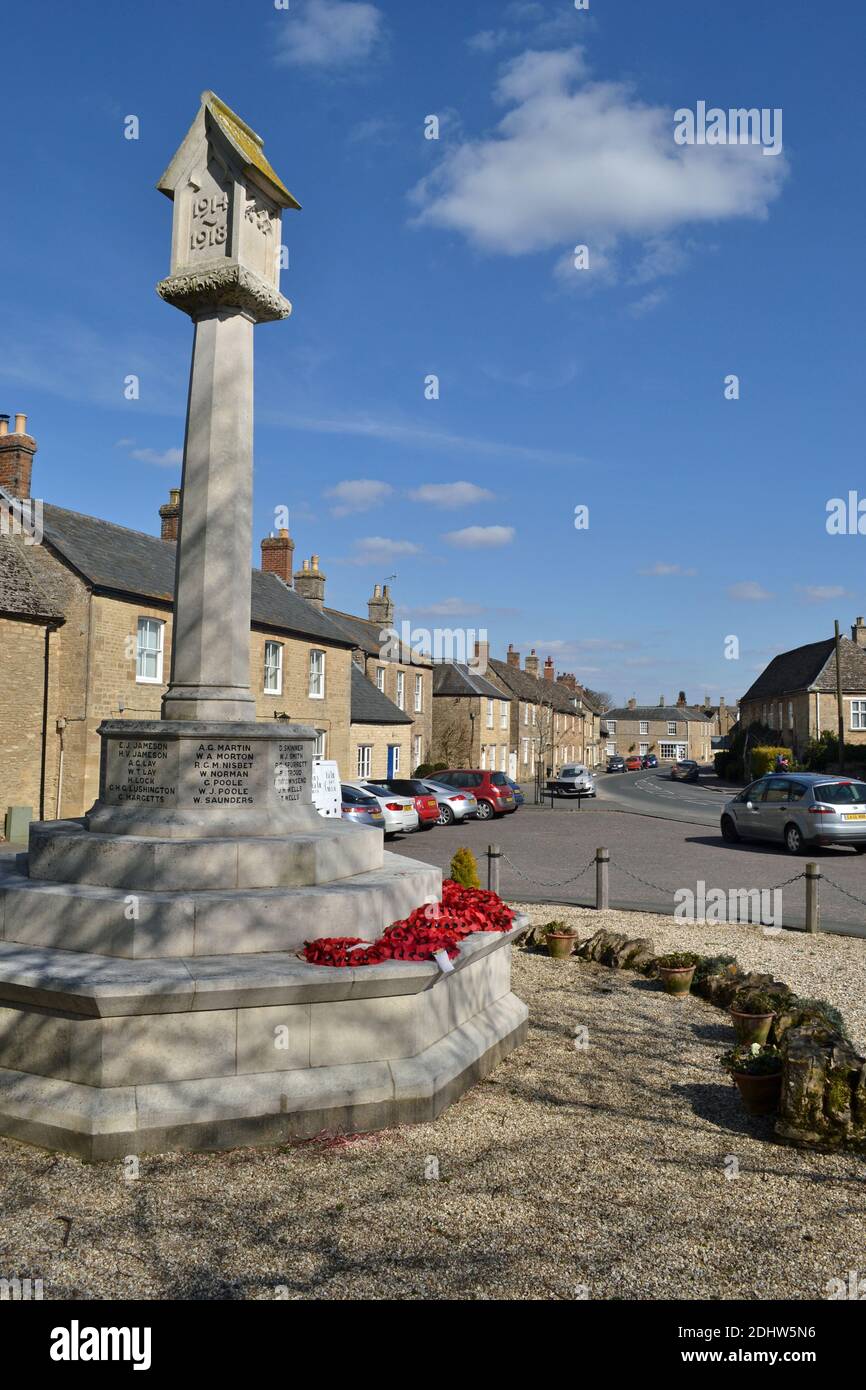War Memorial in Bampton, Oxfordshire, UK, a pretty village in the ...