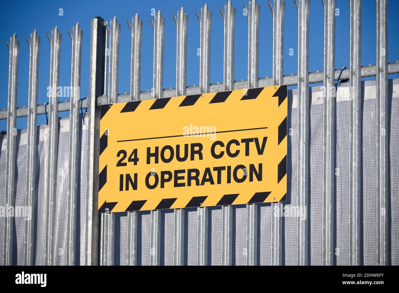 CCTV in operation 24 hours premises protected sign Stock Photo - Alamy