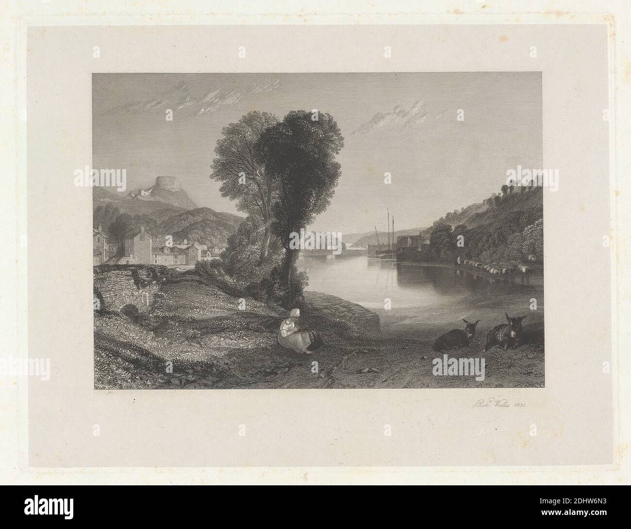 Trematon Castle, Cornwall, Robert Wallis, 1794–1878, British, after Joseph Mallord William ...