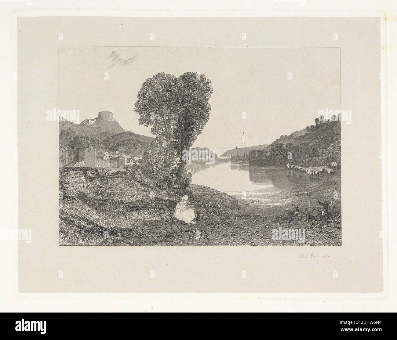 Trematon Castle, Cornwall, Robert Wallis, 1794–1878, British, after ...