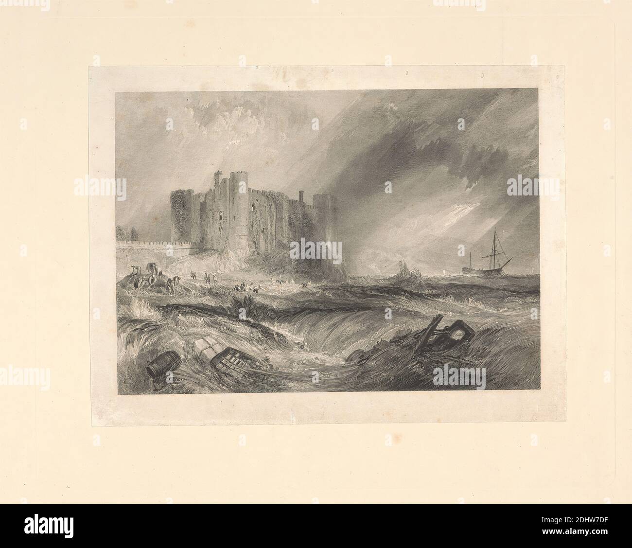 Laugharne Castle, Caermarthenshire, John Horsburgh, 1791–1869, British ...