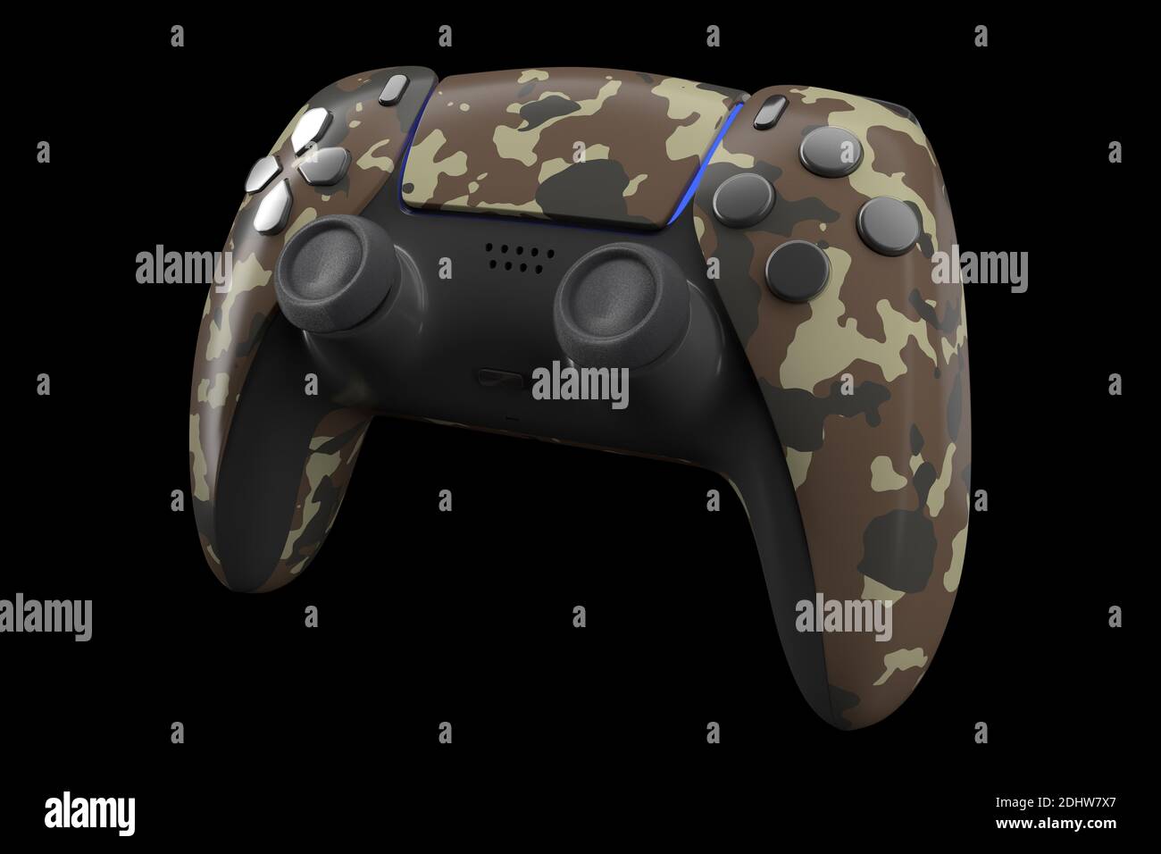 Realistic video game controller isolated on black with clipping path ...