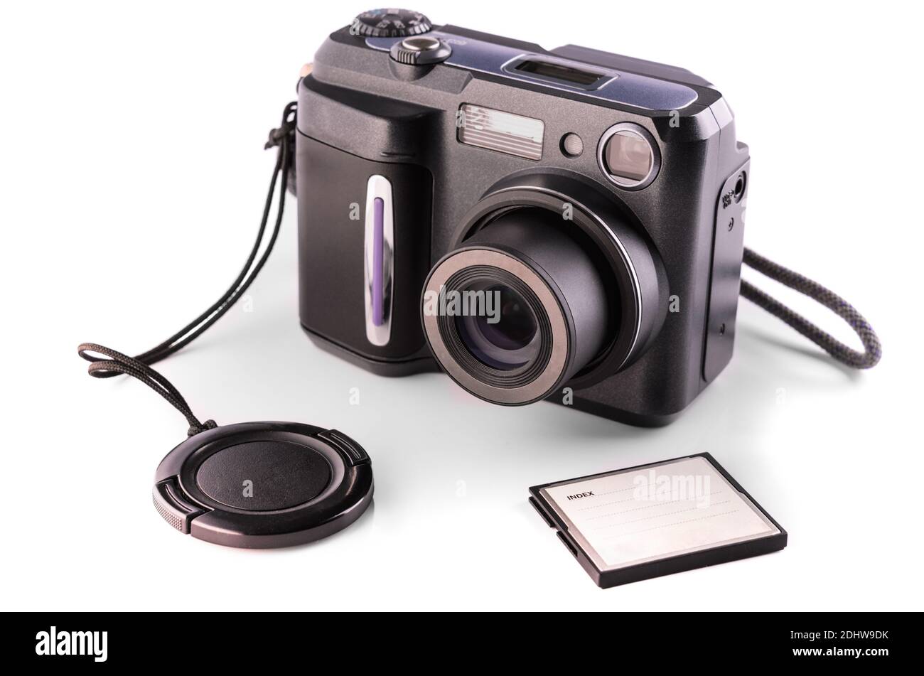 Compact digital camera in white background Stock Photo - Alamy