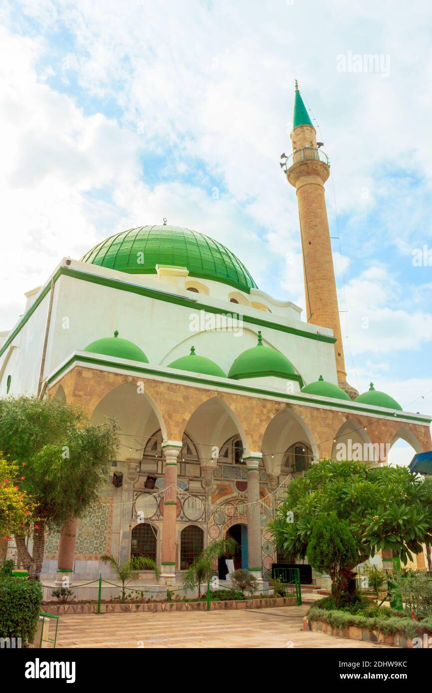 Al-Jazzar Mosque of Israel in the old city of Acre or Akko town ...