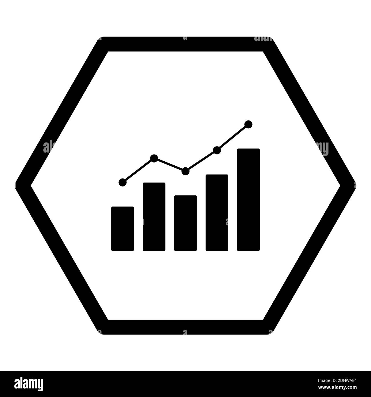 Chart and hexagon Stock Photo - Alamy