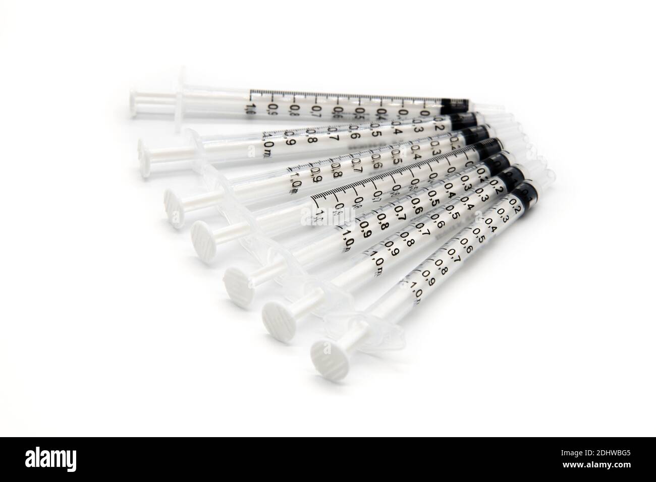 Syringes seven syringes Cut Out Stock Images & Pictures - Alamy