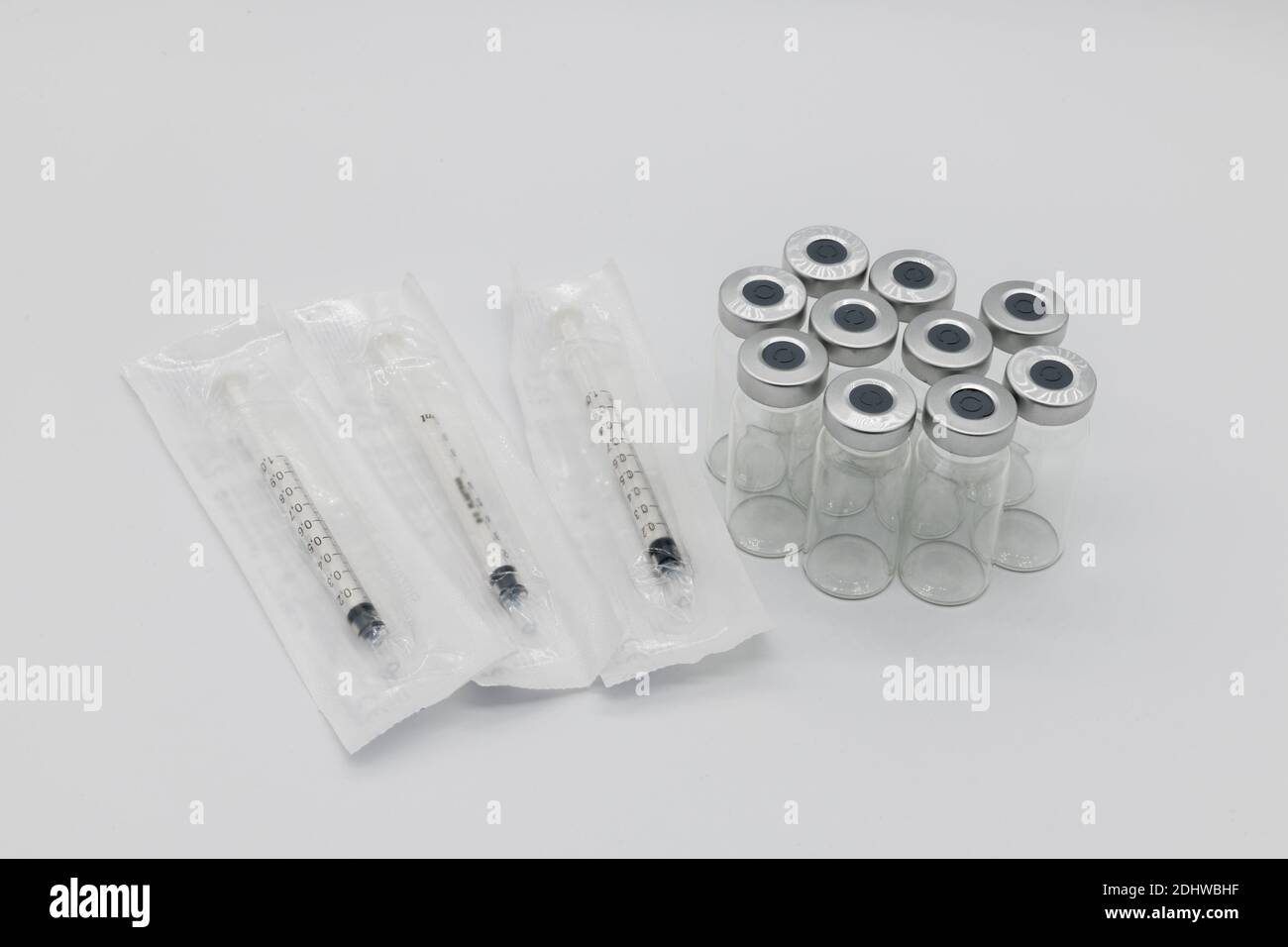 Syringes three syringes in packets hi-res stock photography and images ...