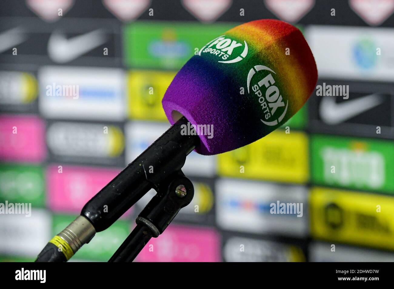 UTRECHT, NETHERLANDS - DECEMBER 11: Rainbow microphone of FOX Sports ...