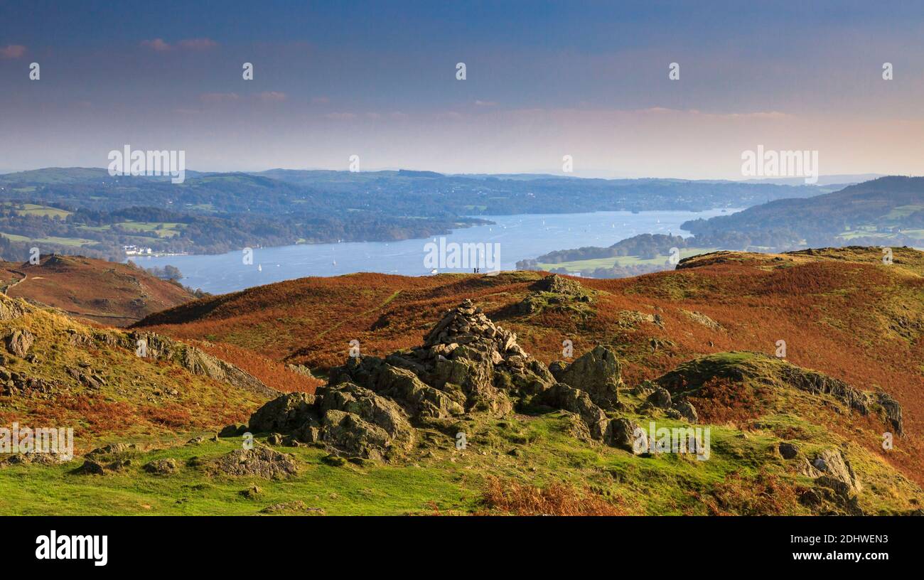 A view of Windermere from Loughrigg fell Stock Photo - Alamy