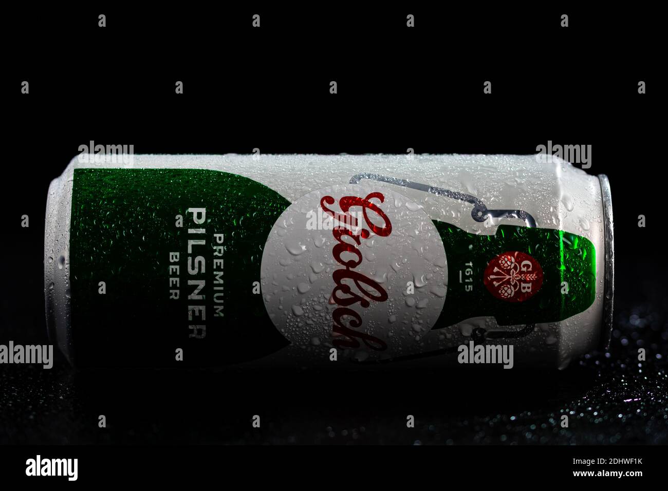 Water droplets on Grolsch Premium Pilsner - Grolsch Premium Lager beer ...