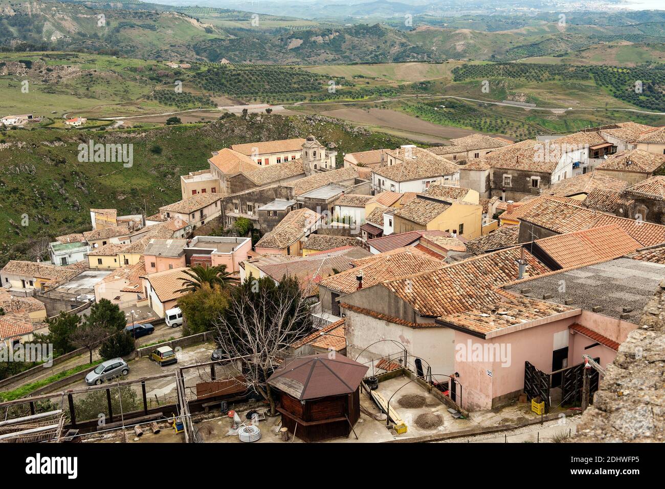 Italy Calabria - Squillace - the village Stock Photo - Alamy