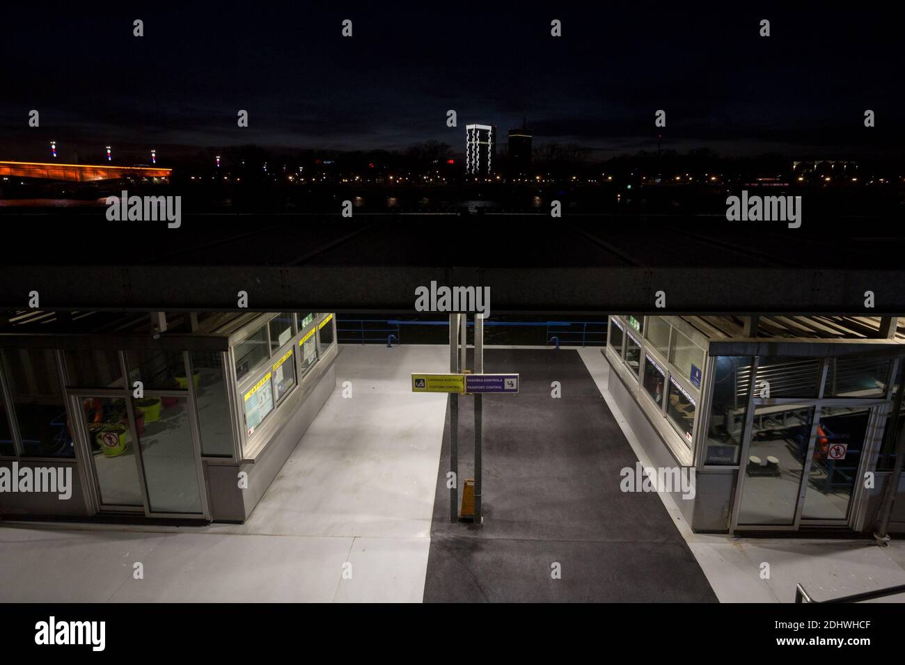 BELGRADE, SERBIA - DECEMBER 5, 2020: Serbian Customs & Passport control ...