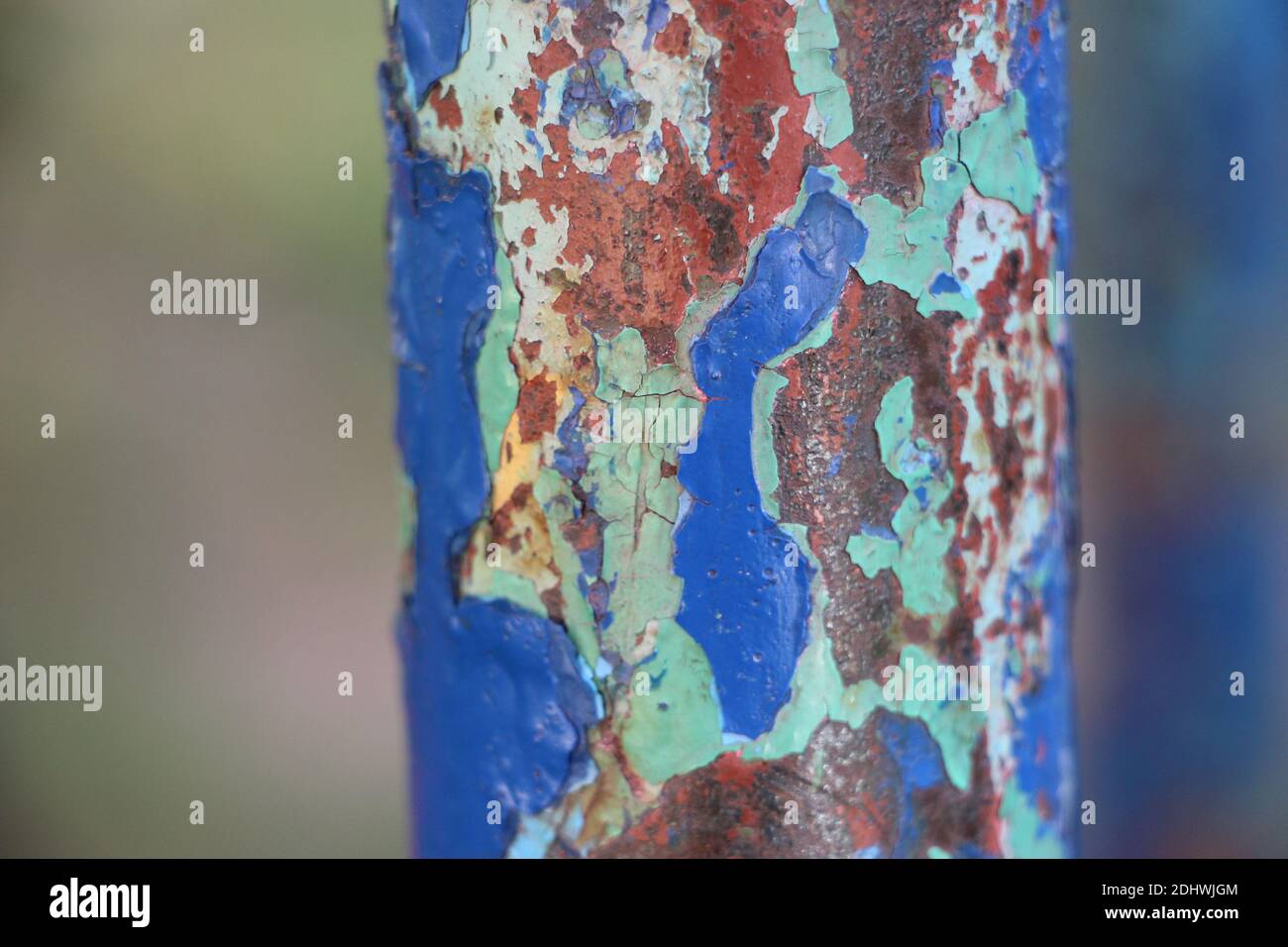 Blue painted metal with a rust texture Stock Photo - Alamy