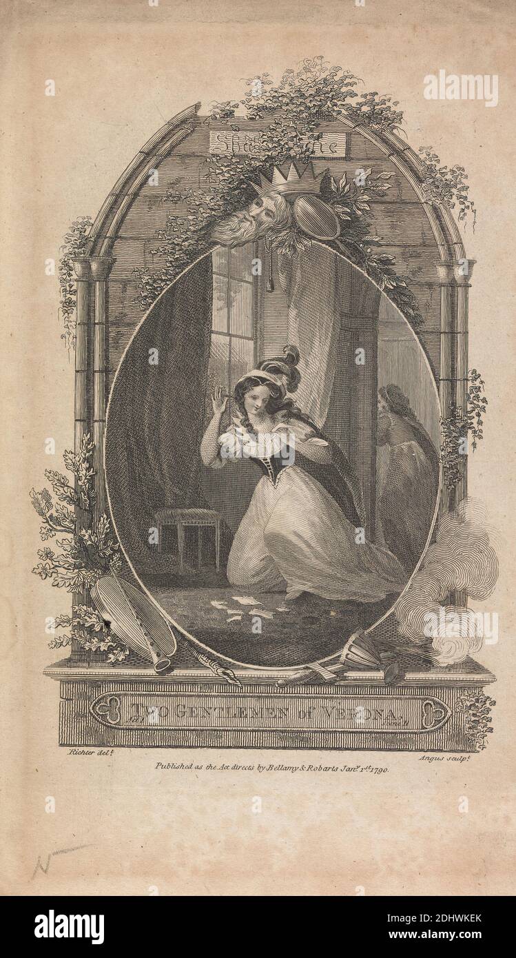 Two Gentlemen of Verona, Act I, Sc. II, William Angus, (after Ritcher ...