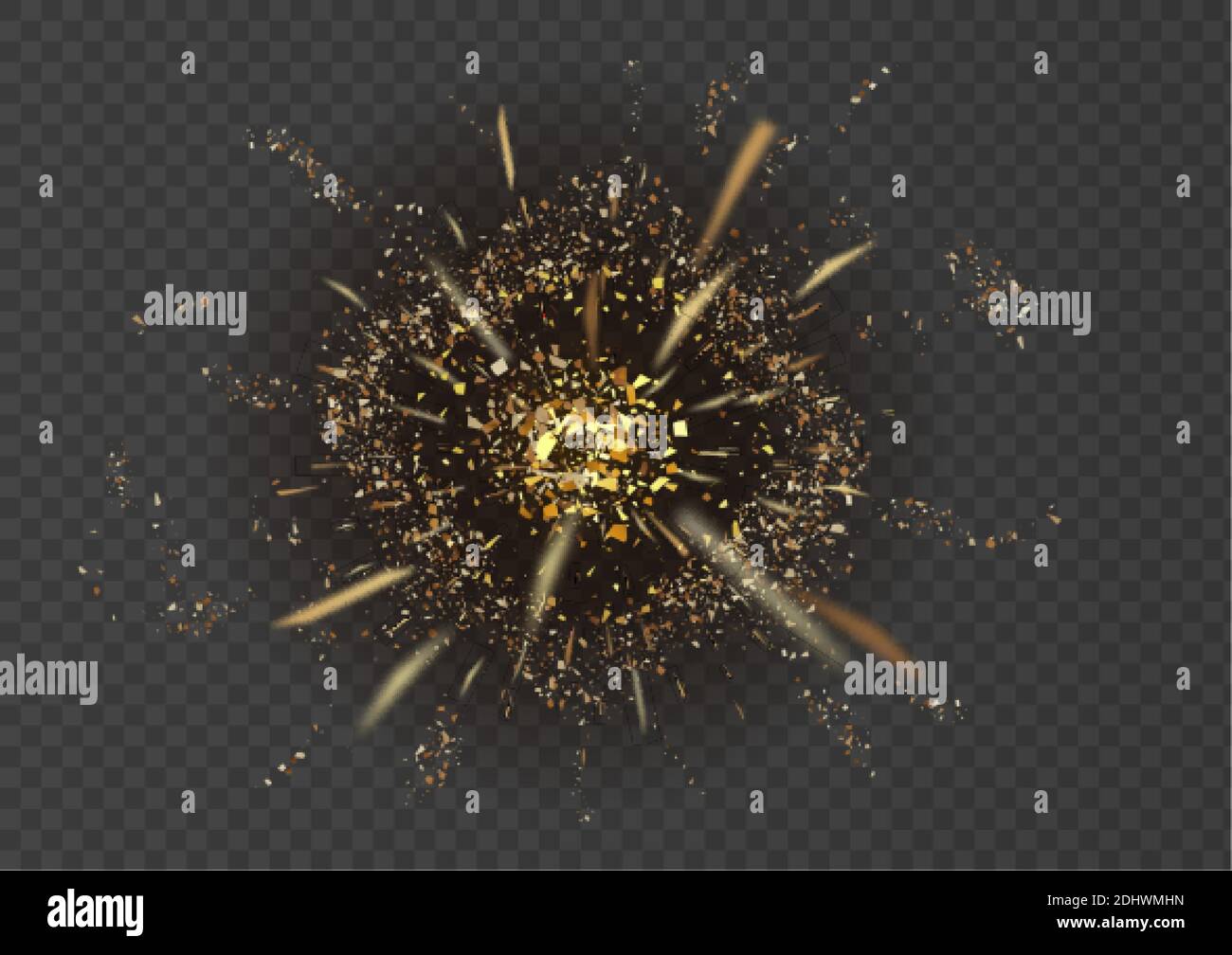 Abstract explosion. Star explosion with particles isolated on ...