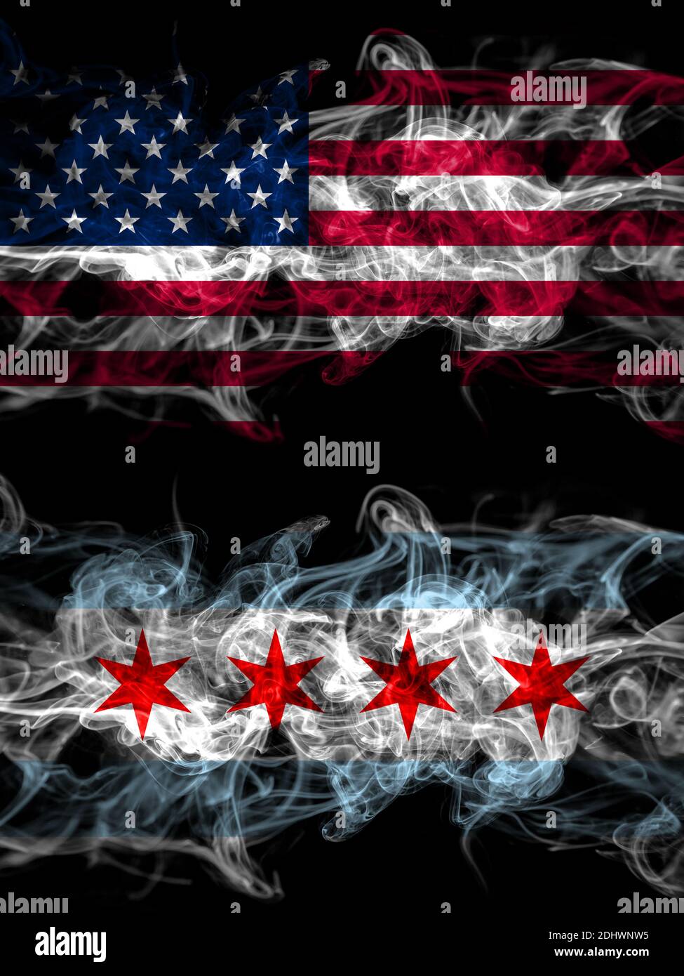 United States of America, America, US, USA, American smoky mystic flags ...