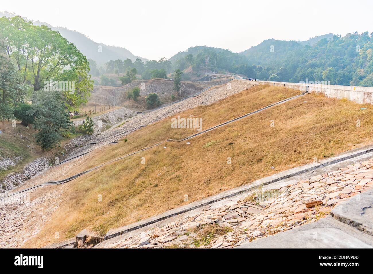 water reservoir pillar side view of an Indian water reservoir with ...