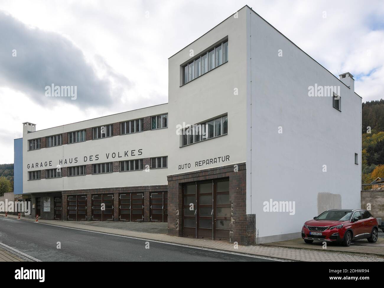Probstzella, GARAGE HAUS DES VOLKES von Alfred Arndt 1928, Ansicht von ...