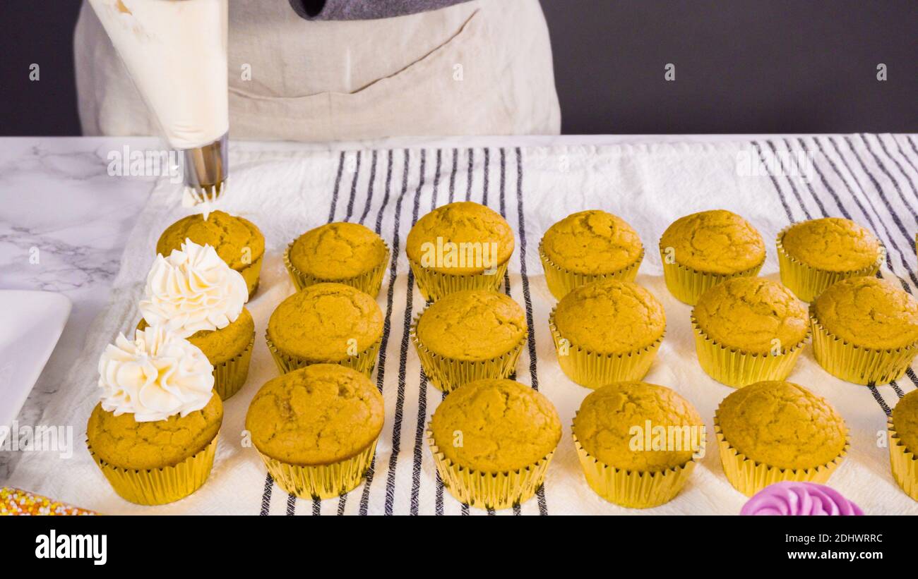 Piping italian buttercream frosting on hi-res stock photography and ...