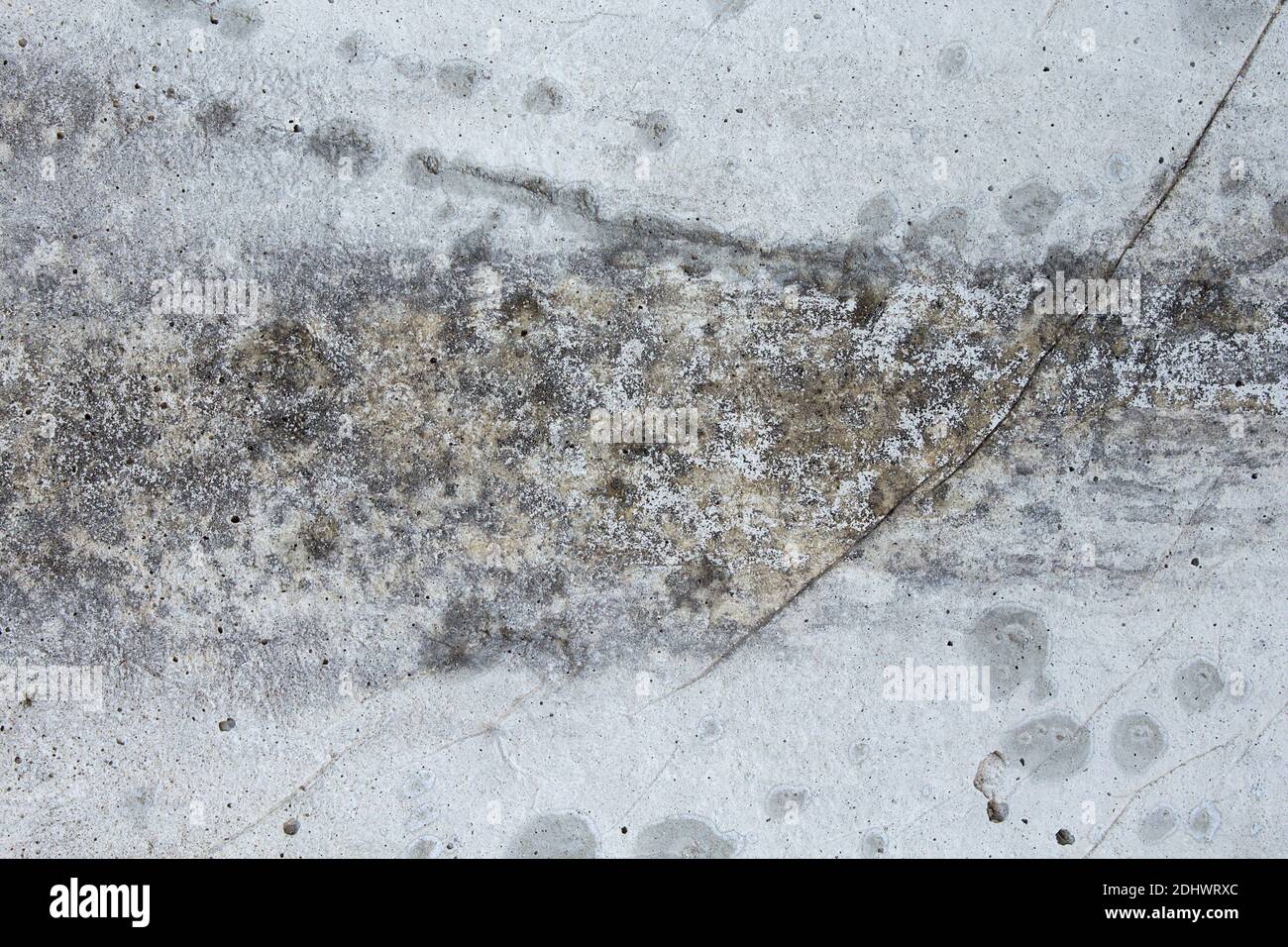 Effects of humidity on white concrete as a textured background. Wall ...