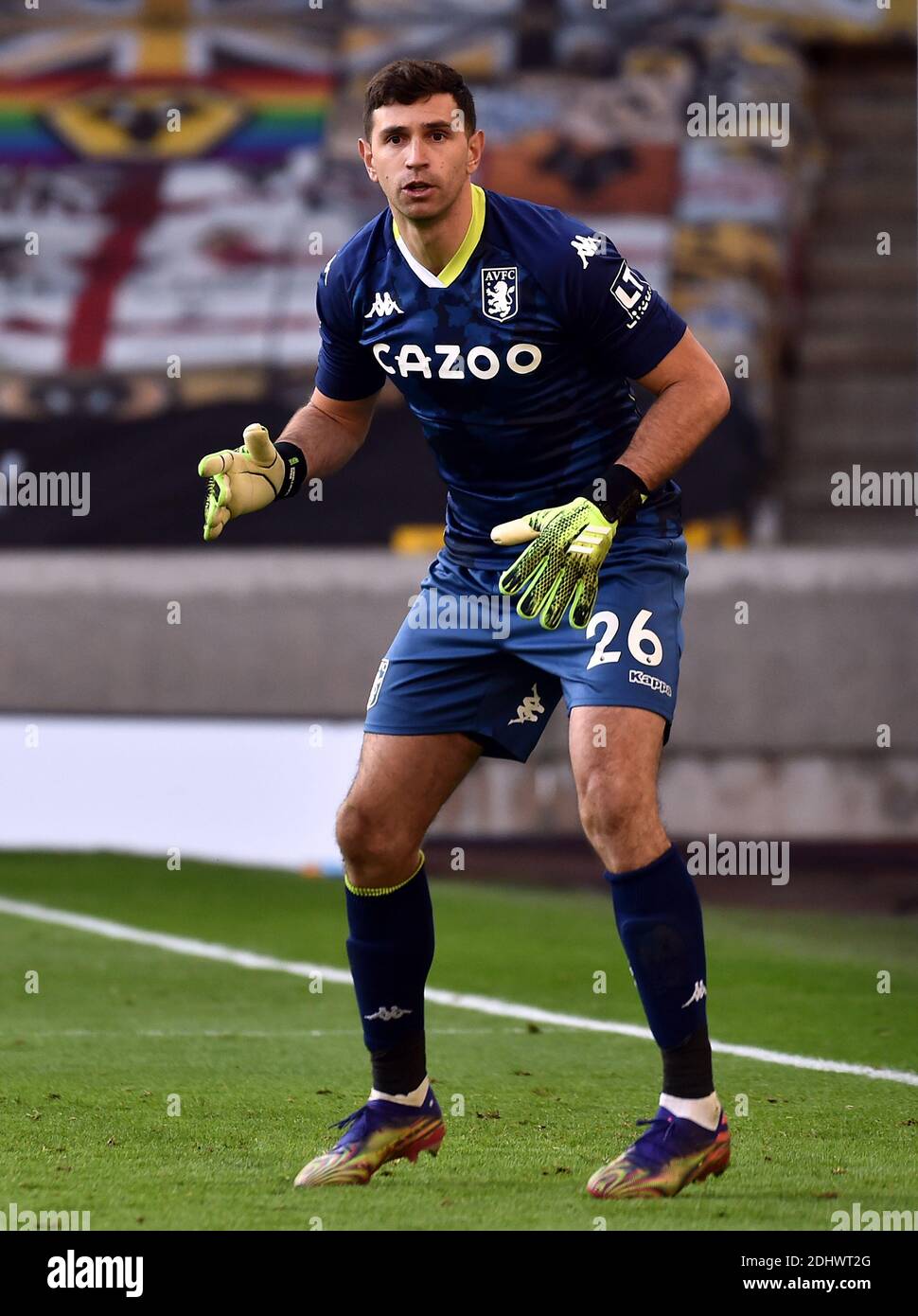 Aston Villa goalkeeper Emiliano Martinez during the Premier League ...