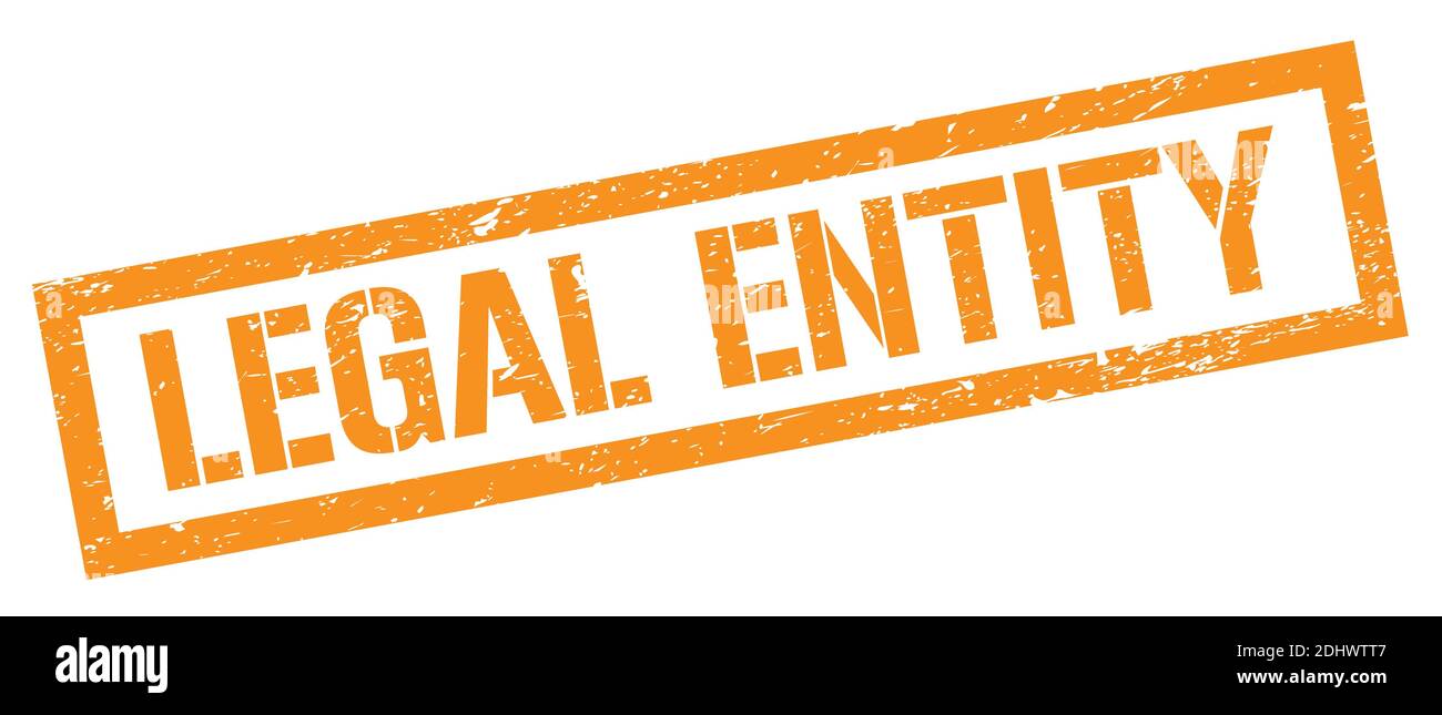 LEGAL ENTITY orange grungy rectangle stamp sign Stock Photo - Alamy