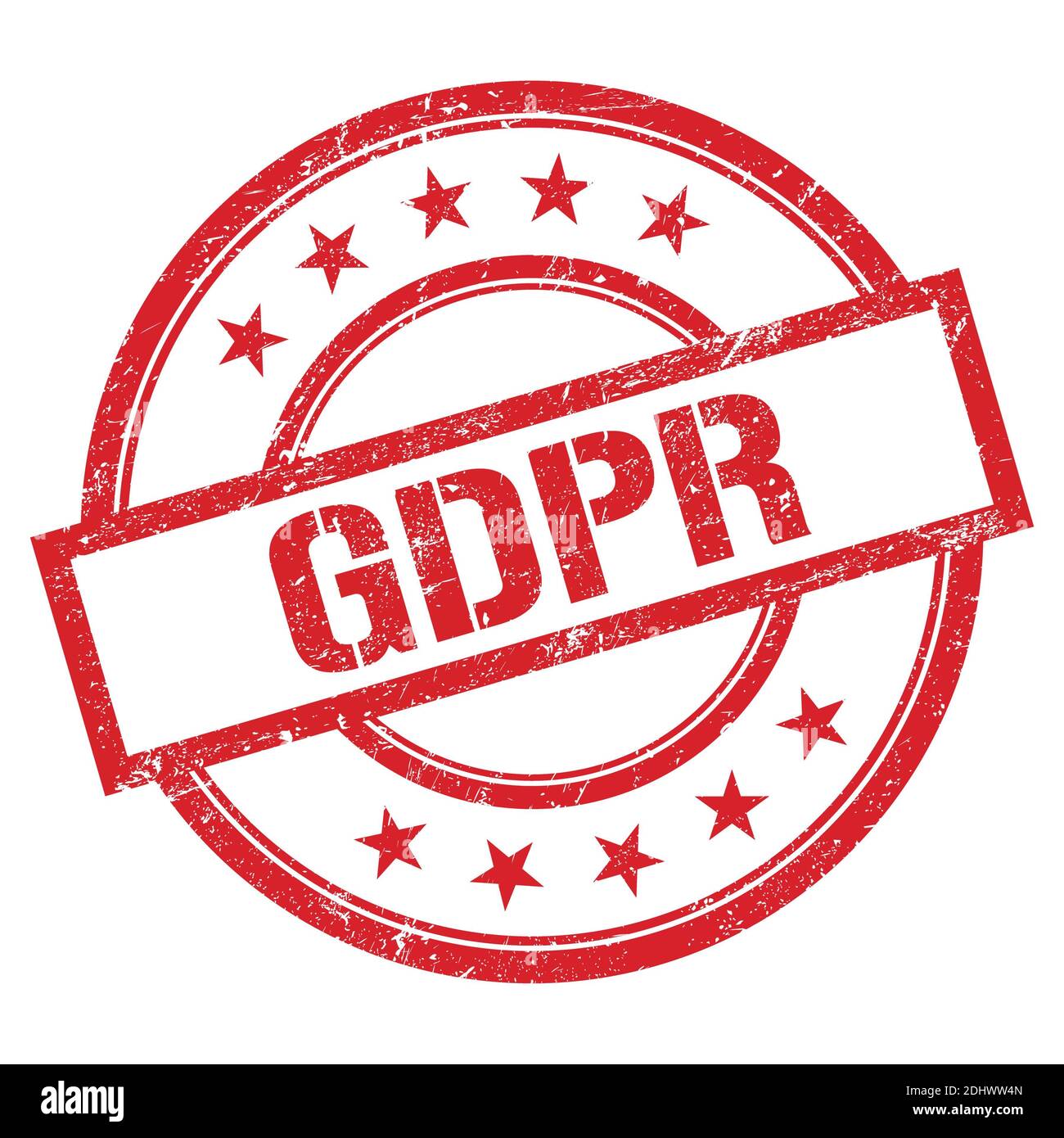 GDPR text written on red round vintage rubber stamp Stock Photo - Alamy