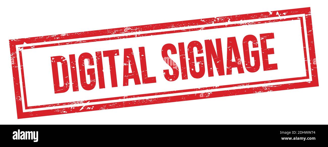 DIGITAL SIGNAGE text on red grungy vintage rectangle stamp Stock Photo ...