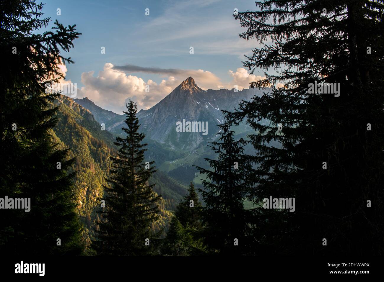 France Travel Locations, Sunset, French Alps Stock Photo - Alamy