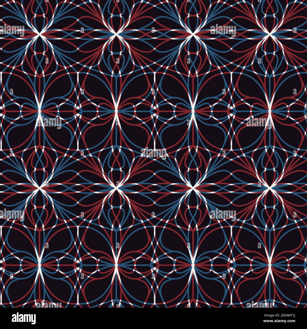 Seamless geo pattern in red blue black white Stock Photo - Alamy