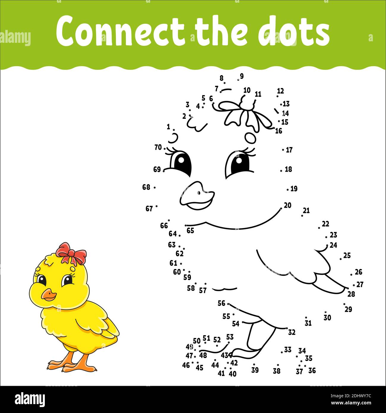 Dot to dot game. Draw a line. For kids. Activity worksheet. Coloring ...