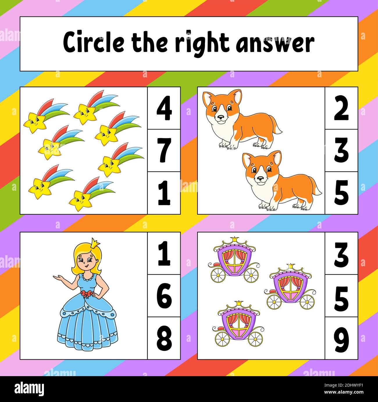 Circle the right answer. Education developing worksheet. Activity page ...