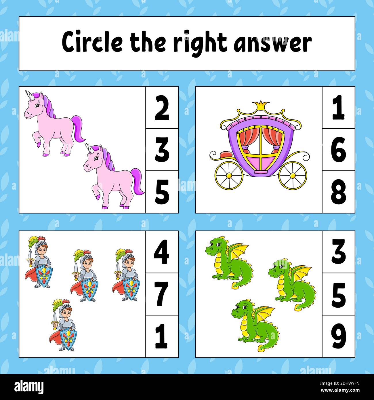 Circle the right answer. Education developing worksheet. Activity page ...