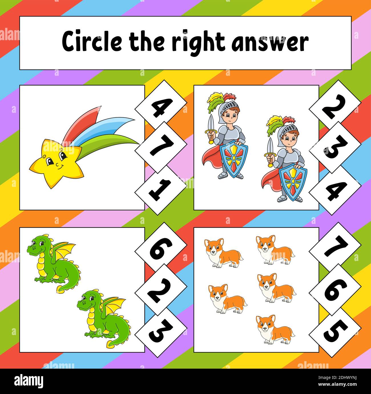 Circle the right answer. Education developing worksheet. Activity page ...