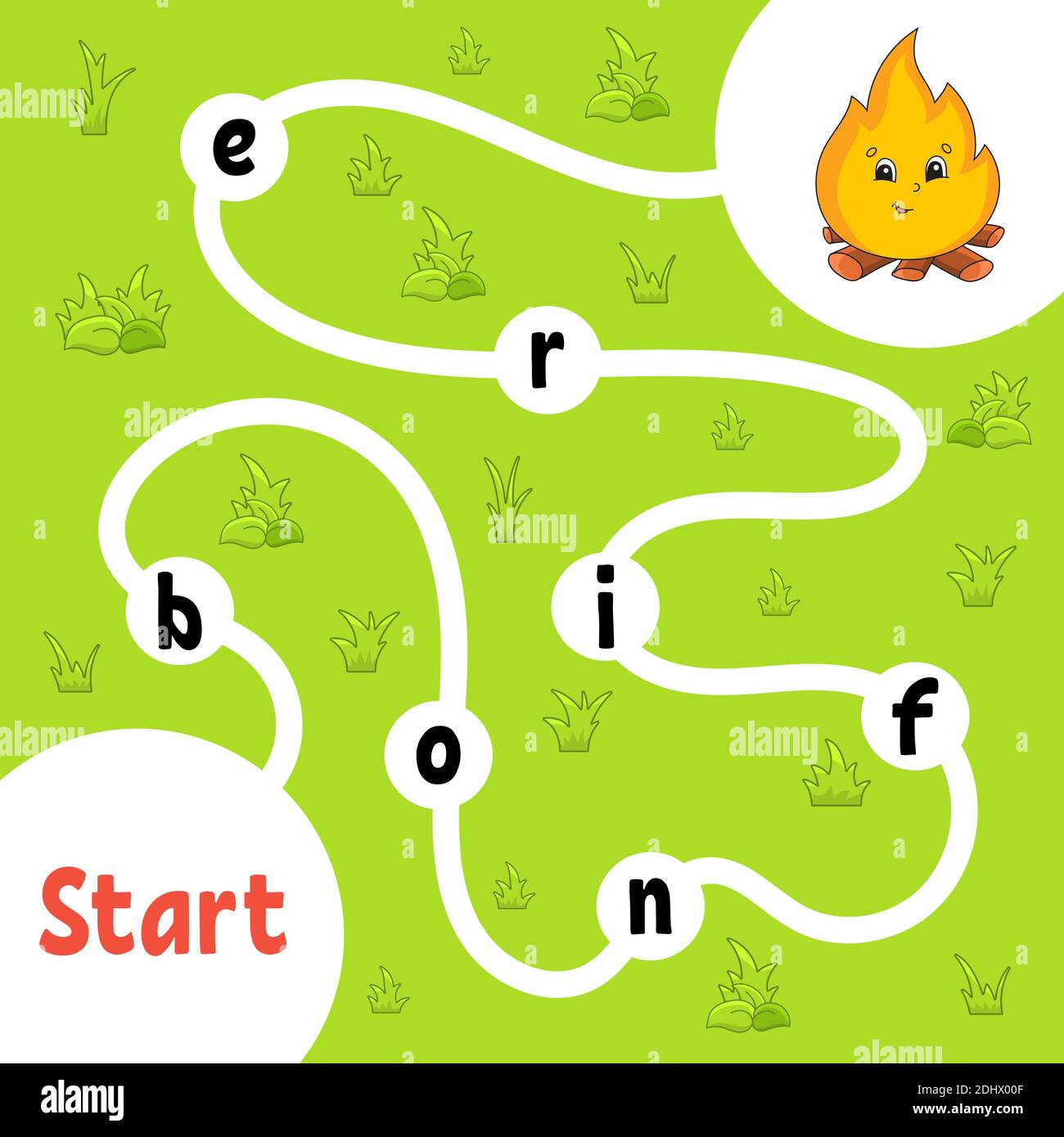 Logic puzzle game. Learning words for kids. Find the hidden name ...